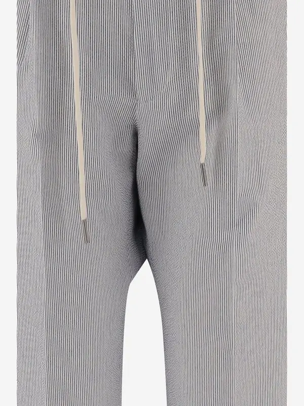 Tagliatore Stretch Cotton Blend Striped Pants