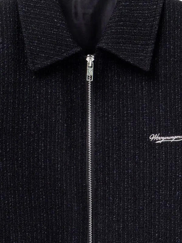 WOOYOUNGMI Stretch Wool Blend Zip-up Jacket