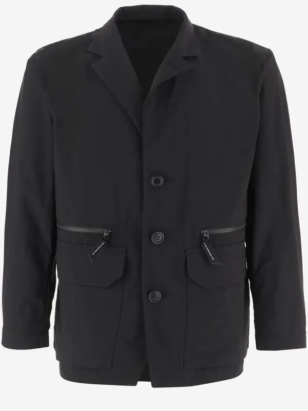AND WANDER Nylon Jacket With Layered Collar