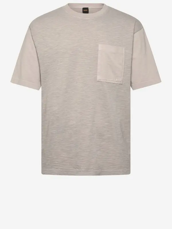 Hugo Boss Cotton T Shirt - Light Grey