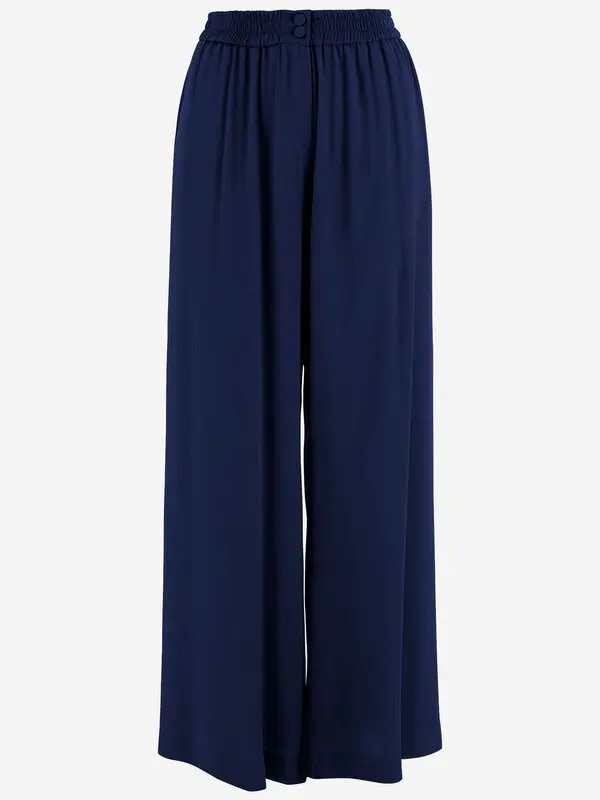 F.IT F.i.t Acetate And Silk Wide-leg Trousers