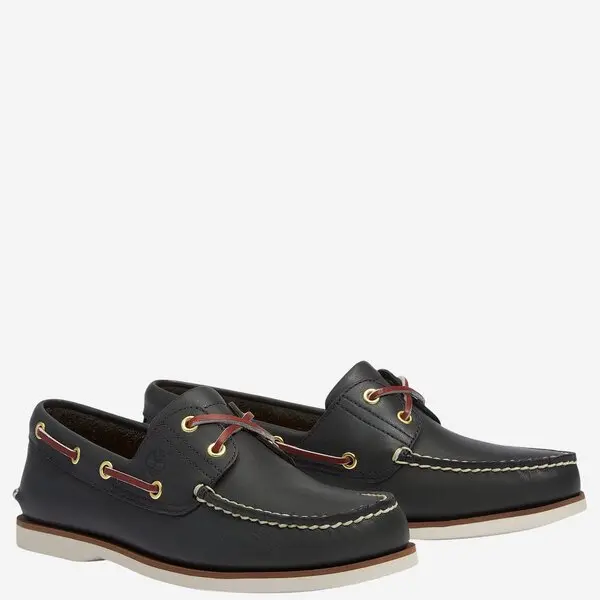 Timberland Classic Leather Boat Loafers - Navy