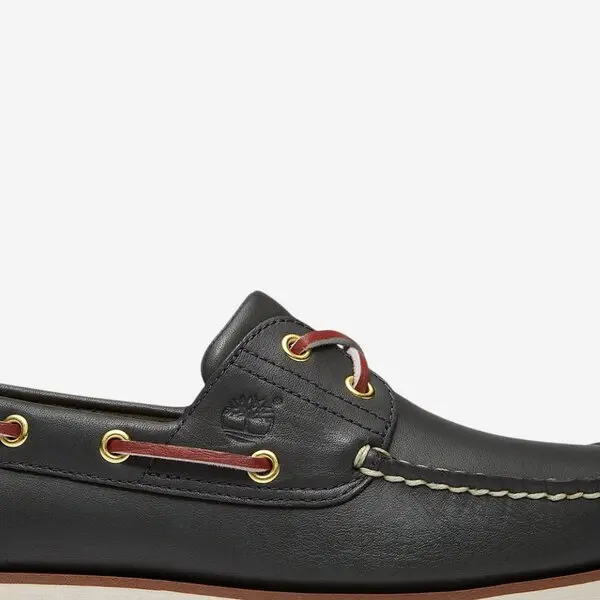 Timberland Classic Leather Boat Loafers - Navy