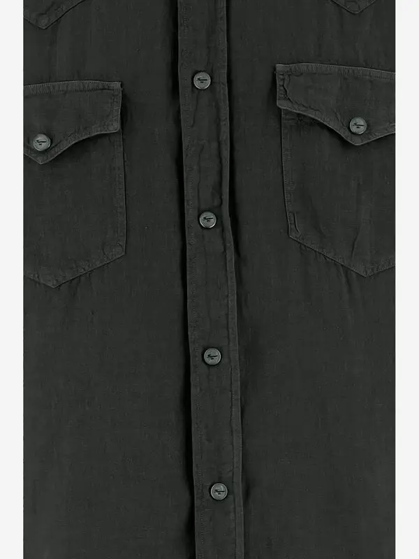 FINAMORE 1925 Linen Shirt - Green