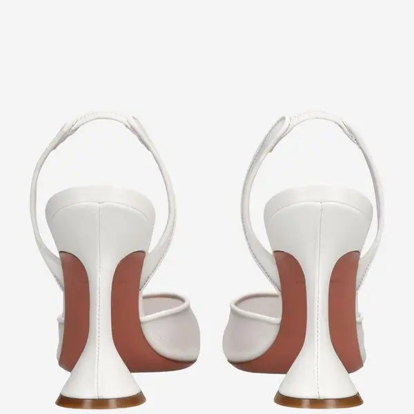 Amina Muaddi Holli Mesh Slingback Pumps