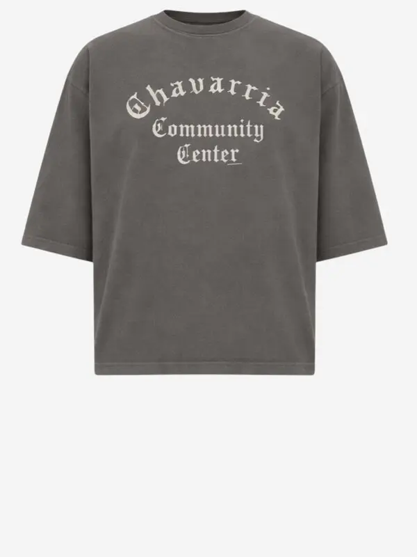 WILLY CHAVARRIA Cotton T Shirt With Logo - Grey