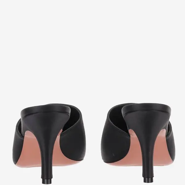 Amina Muaddi Jamie Silk Satin Mules