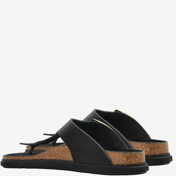 BIRKENSTOCK Gizeh Patent Leather Sandals With Oversized Buckle Detail - Nero