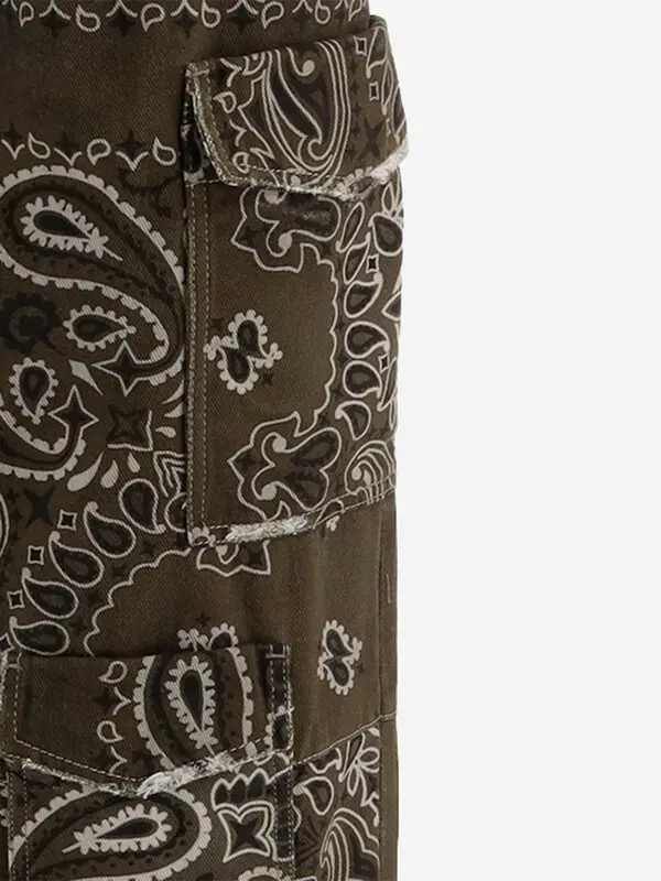 DON'T @ ME Cotton Jeans With Bandana Print
