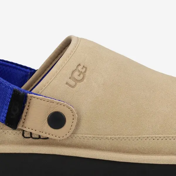 UGG Golden Coast Ii Suede Clogs With Adjustable Velcro Strap - Beige
