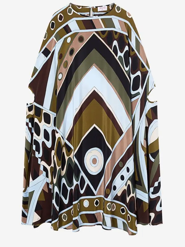 Emilio Pucci Vivara Print Silk Dress - Red