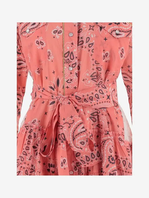 PEP'S CANNES Cotton Dress With Damask Pattern