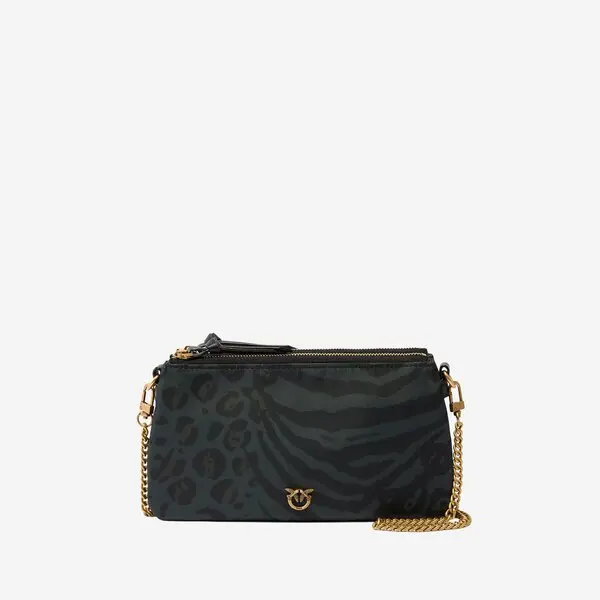 Pinko Animal Print Shoulder Bag - Red
