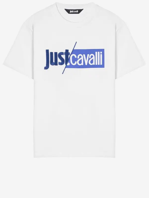Just Cavalli Cotton T Shirt With Logo