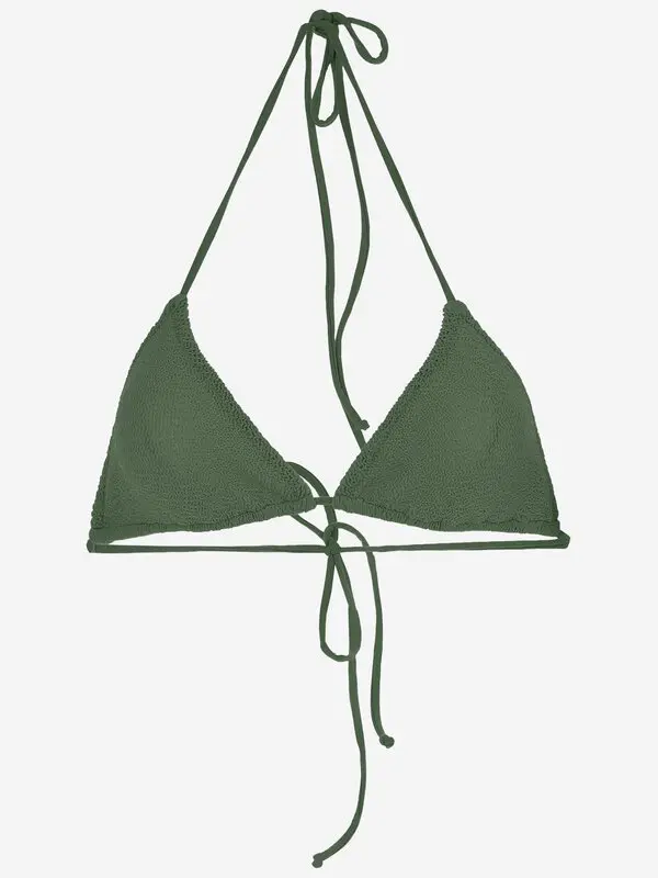 MC2 SAINT BARTH Stretch Nylon Bikini Top - Green