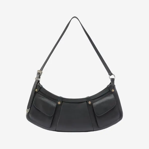 Pinko Leather Shoulder Bag With Pockets