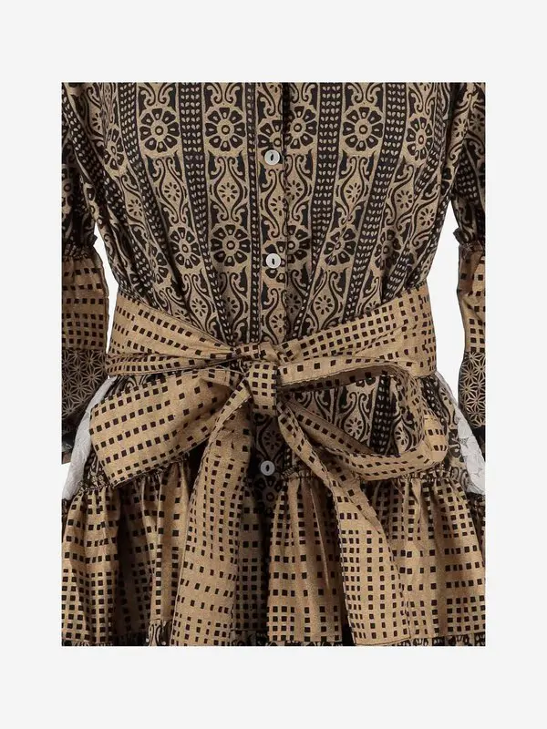 PEP'S CANNES Cotton Dress With Geometric Print