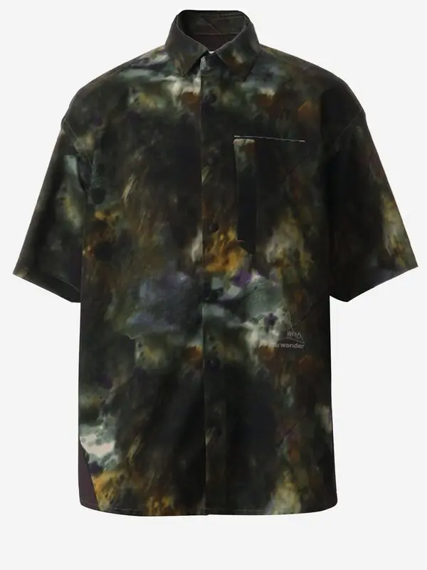 AND WANDER Nylon Shirt With Abstract Print