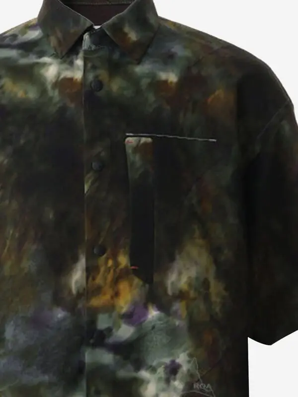 AND WANDER Nylon Shirt With Abstract Print