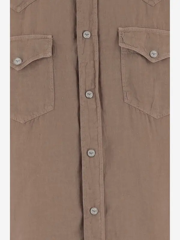 FINAMORE 1925 Linen Shirt - Beige