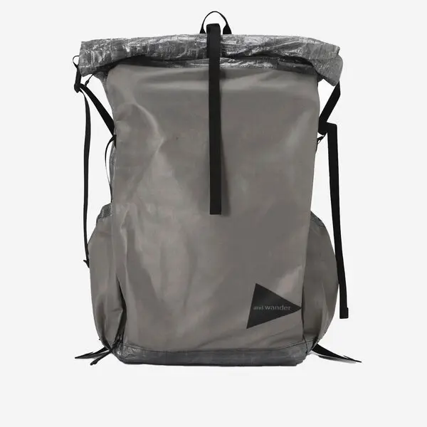 AND WANDER Nylon Roll-top Backpack - Grey