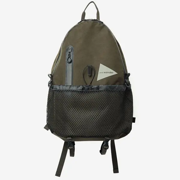 AND WANDER Cotton Blend Backpack With Mesh Pocket - Cachi