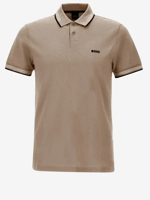 Hugo Boss Stretch Cotton Polo Shirt With Logo