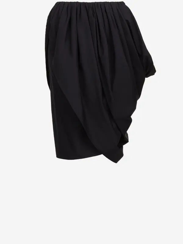 Chloé Cotton Poplin Wrap Skirt - Nero