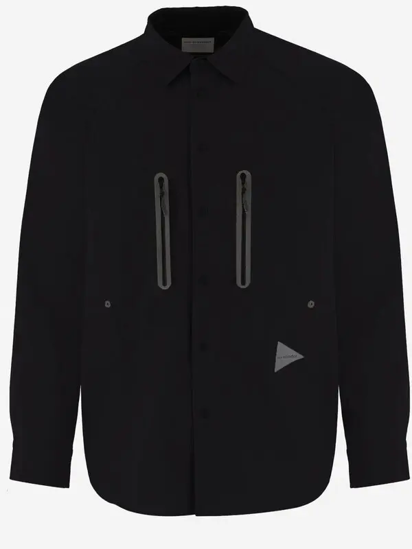 AND WANDER Nylon Shirt With Back Panel