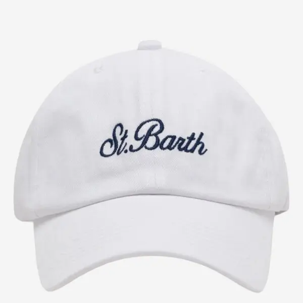 MC2 SAINT BARTH Cotton Baseball Cap With Embroidered Logo - Bianco