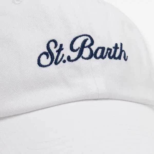 MC2 SAINT BARTH Cotton Baseball Cap With Embroidered Logo - Bianco
