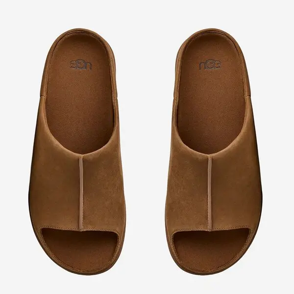 UGG Otzo Suede Slides With Logo Detail - Brown