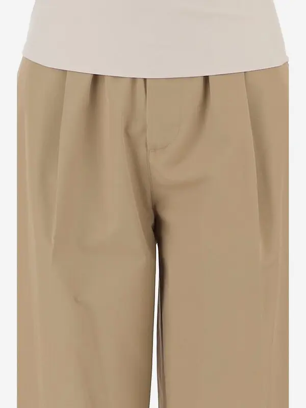 DARKPARK Cotton Pants With Elastic Waistband