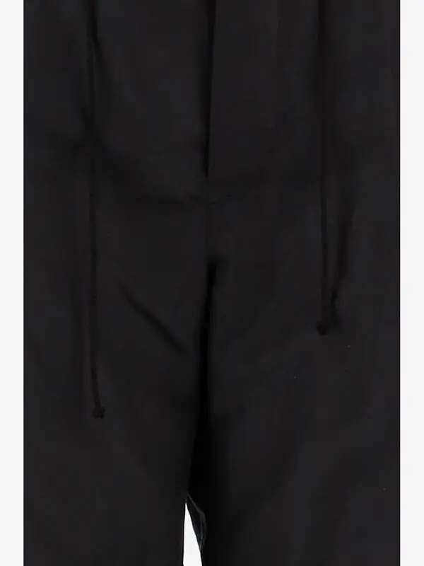 NICCOLO PASQUALETTI Linen Blend Oversized Pants - Black
