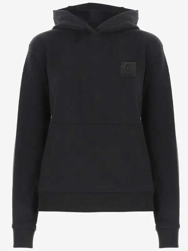 Just Cavalli Cotton Hooded Sweatshirt With Logo Detail