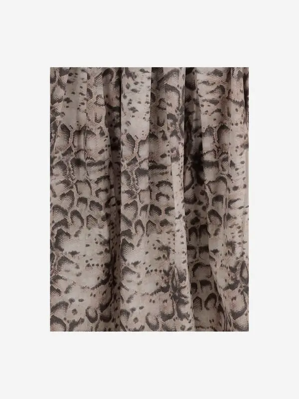 Pinko Cotton Dress With Animal Print And Ruffled Skirt