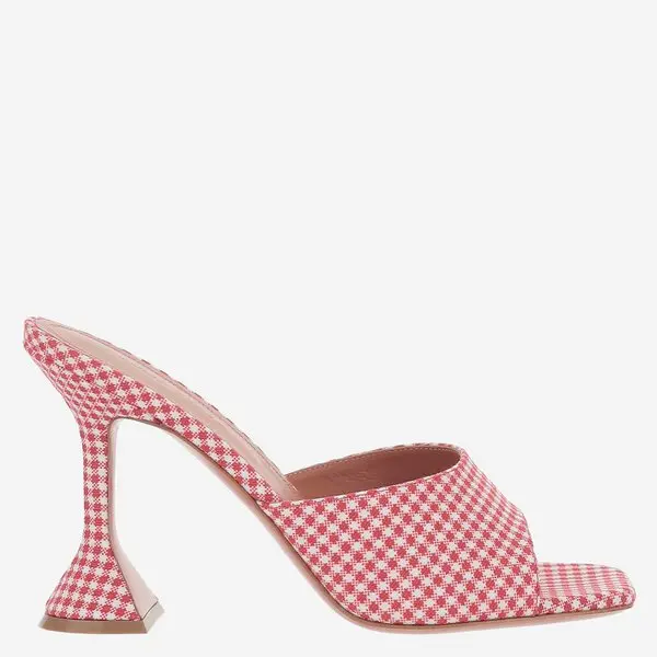 Amina Muaddi Lupita Gingham Mules