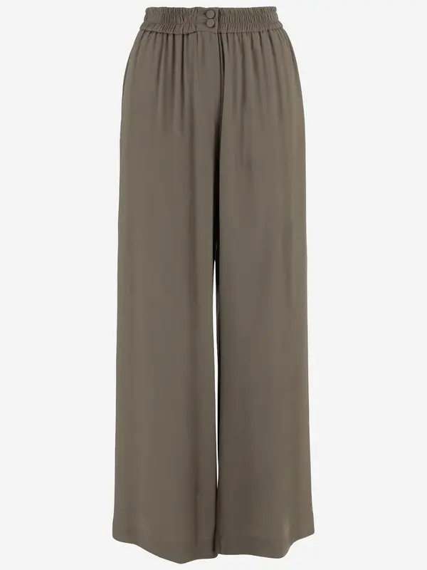 F.IT Acetate And Silk Wide Leg Trousers