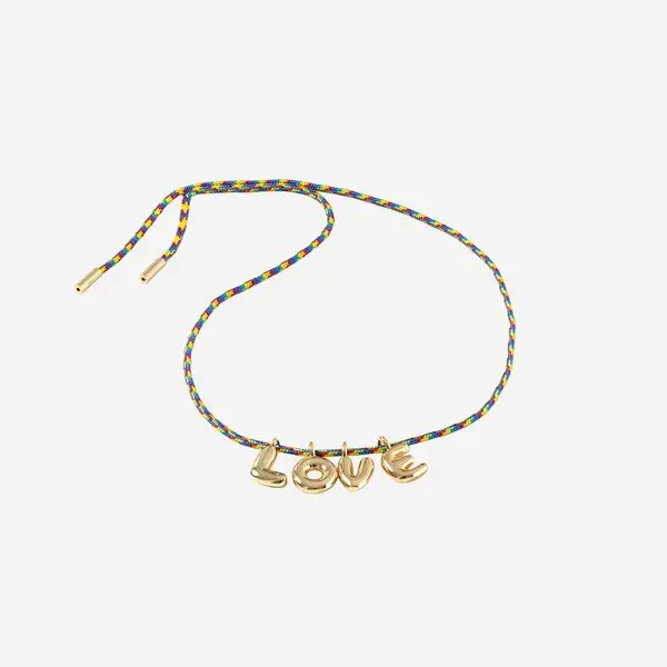SORBET ISLAND Bubble Letter" Necklace - Red