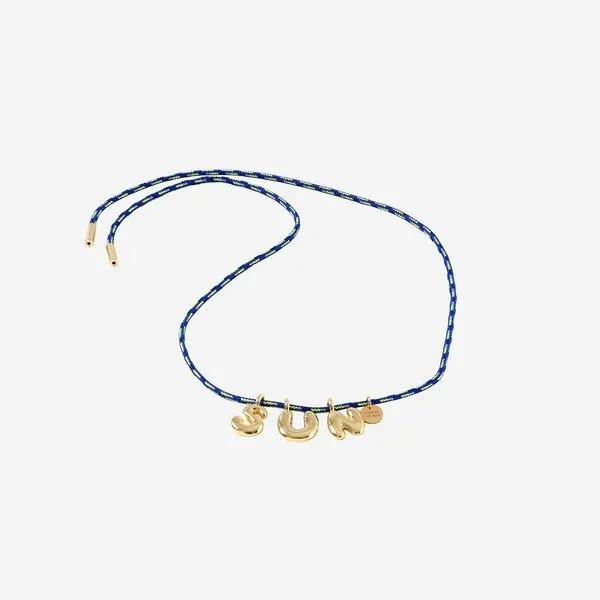 SORBET ISLAND Bubble Letter" Charm Necklace - Red