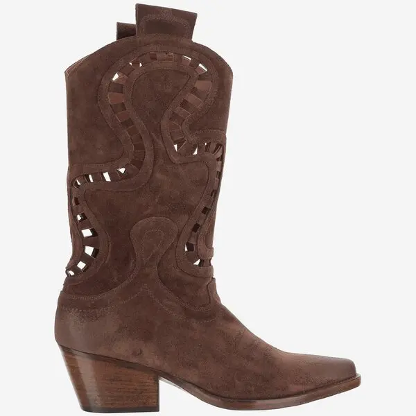 Sartore Suede Cut-out Boots