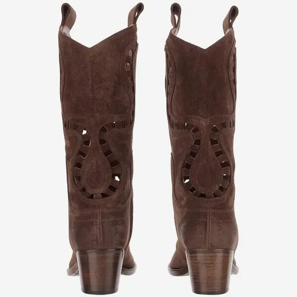 Sartore Suede Cut-out Boots