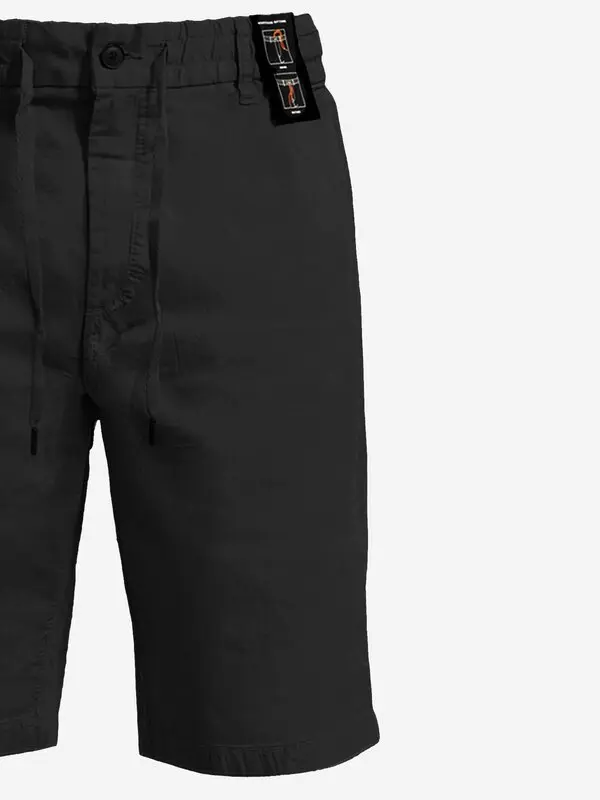 Hugo Boss Stretch Cotton Pants With Drawstring Waist - Black