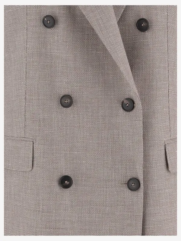Tagliatore Double Breasted Jacket - Beige