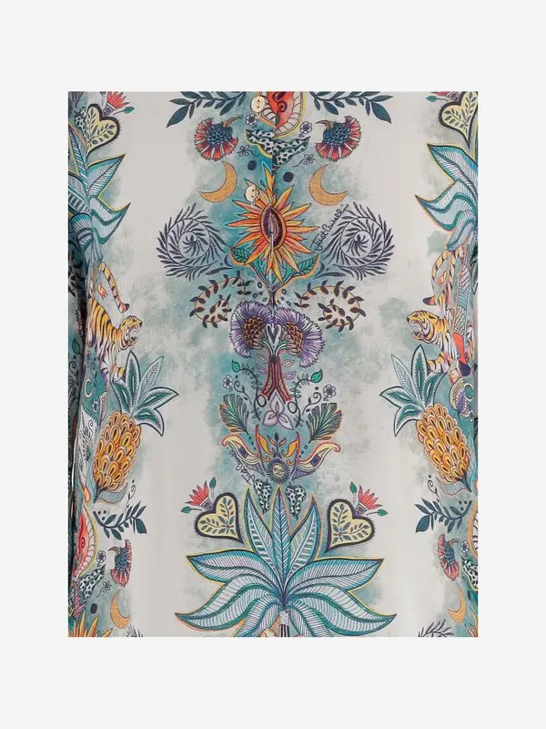 Just Cavalli Viscose Shirt With Botanical Print