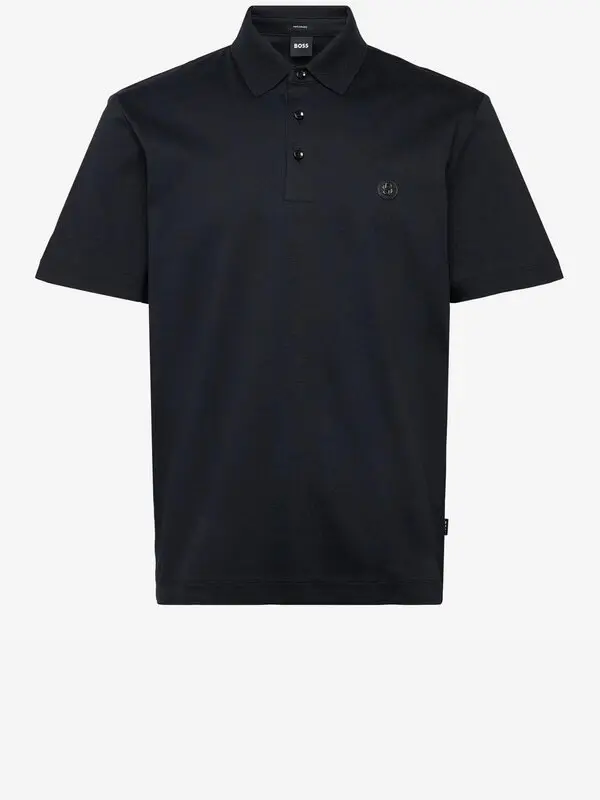 Hugo Boss Cotton Polo Shirt With Logo - Blue