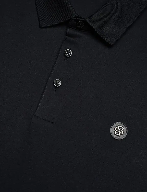 Hugo Boss Cotton Polo Shirt With Logo - Blue