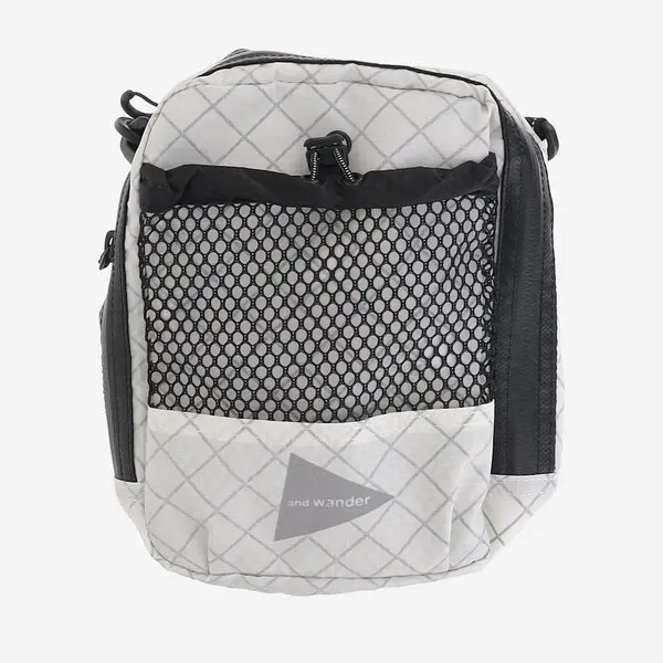 AND WANDER Nylon Cross Body Bag With Logo - White