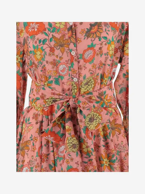 PEP'S CANNES Floral Print Cotton Dress