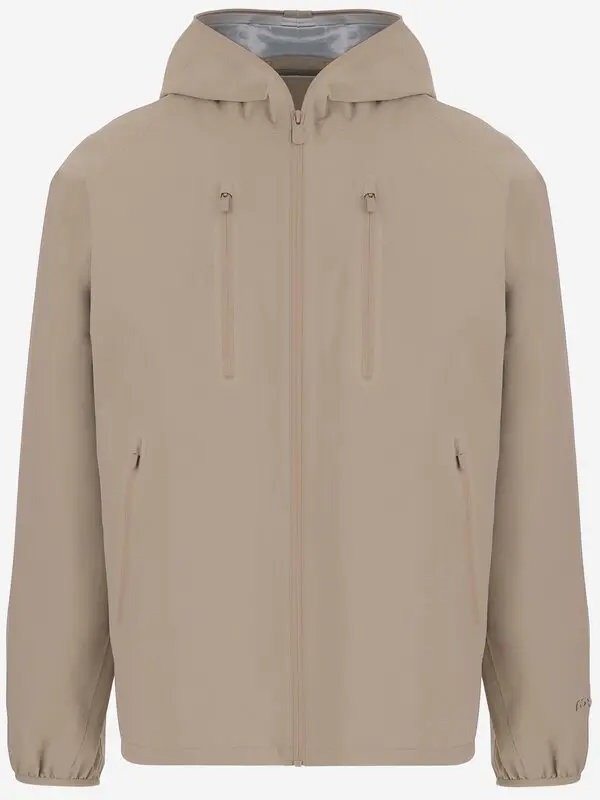 SAVE THE DUCK Nylon Hooded Jacket - Beige